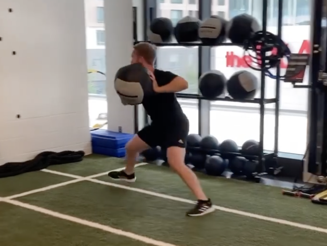 Side Standing Med Ball Shotput w/ Shuffle Start - Kevin Neeld